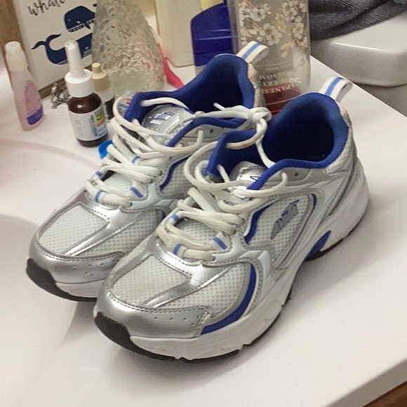 Avia | Shoes | Kids Silver And Blue Athletic Shoes | Poshmark